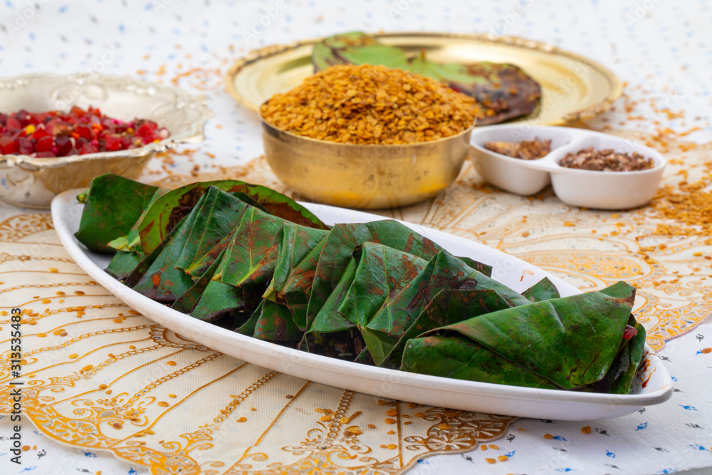 Indian Traditional Mouth Freshener Sweet Paan Also Known as Masala Paan ...