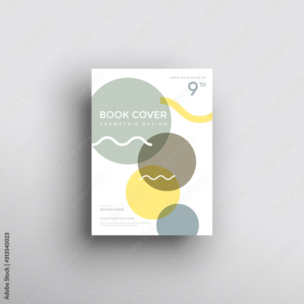 Brochure background with geometric shapes, book cover design Stock ...