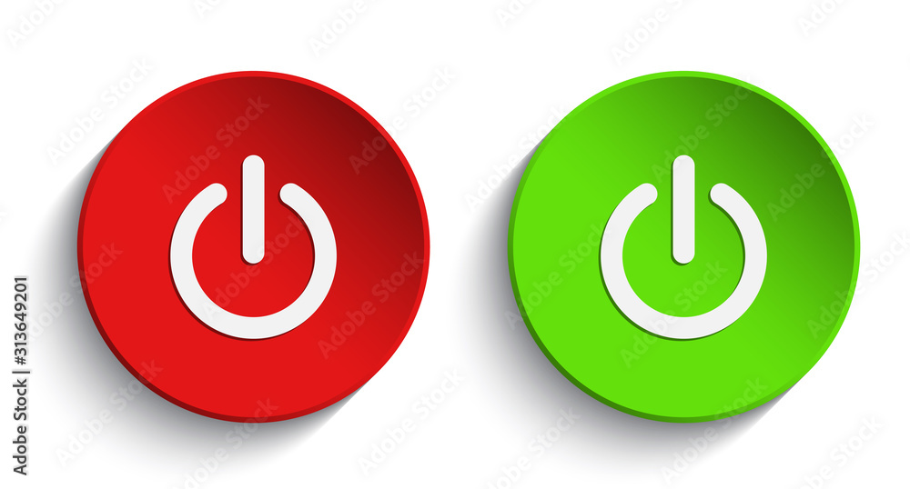 Power button on off Stock Vector | Adobe Stock