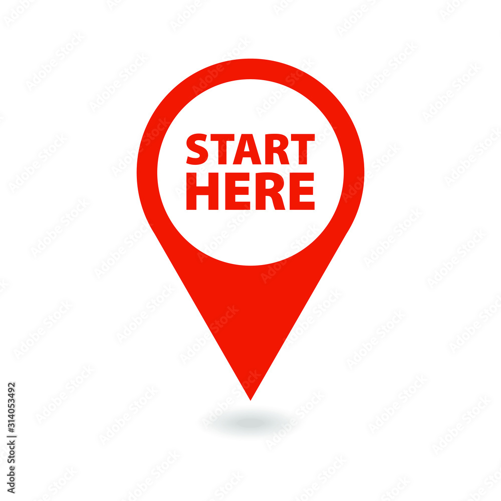 Red map location pointer icon collection. Vector illustration image ...