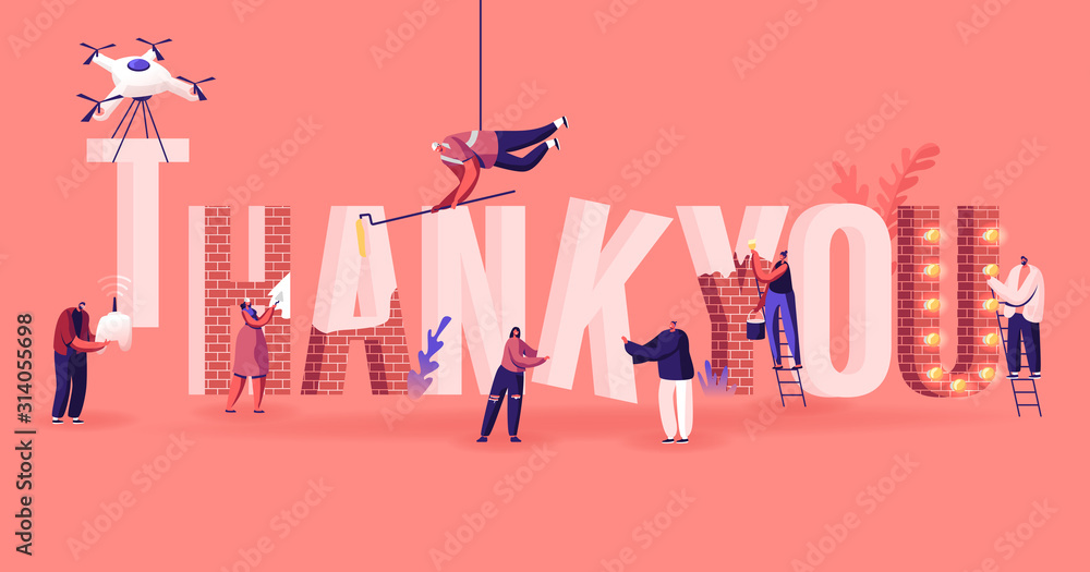 Thanks Concept. Male and Female Characters Set Up, Painting and ...