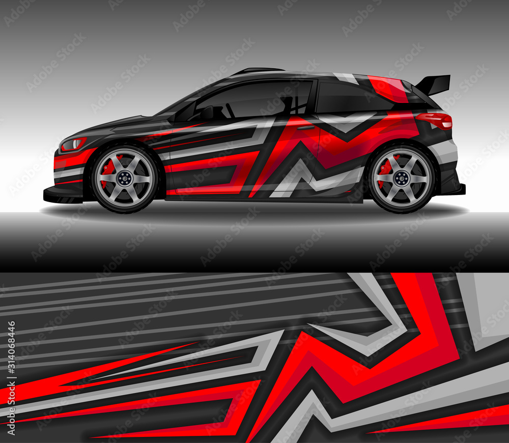 Vector de Stock Car wrap decal design vector, custom livery race rally ...