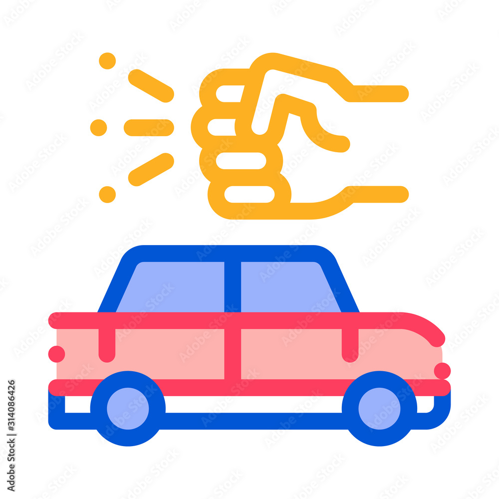 Kick Push Machine Icon Vector. Outline Kick Push Machine Sign. Isolated ...