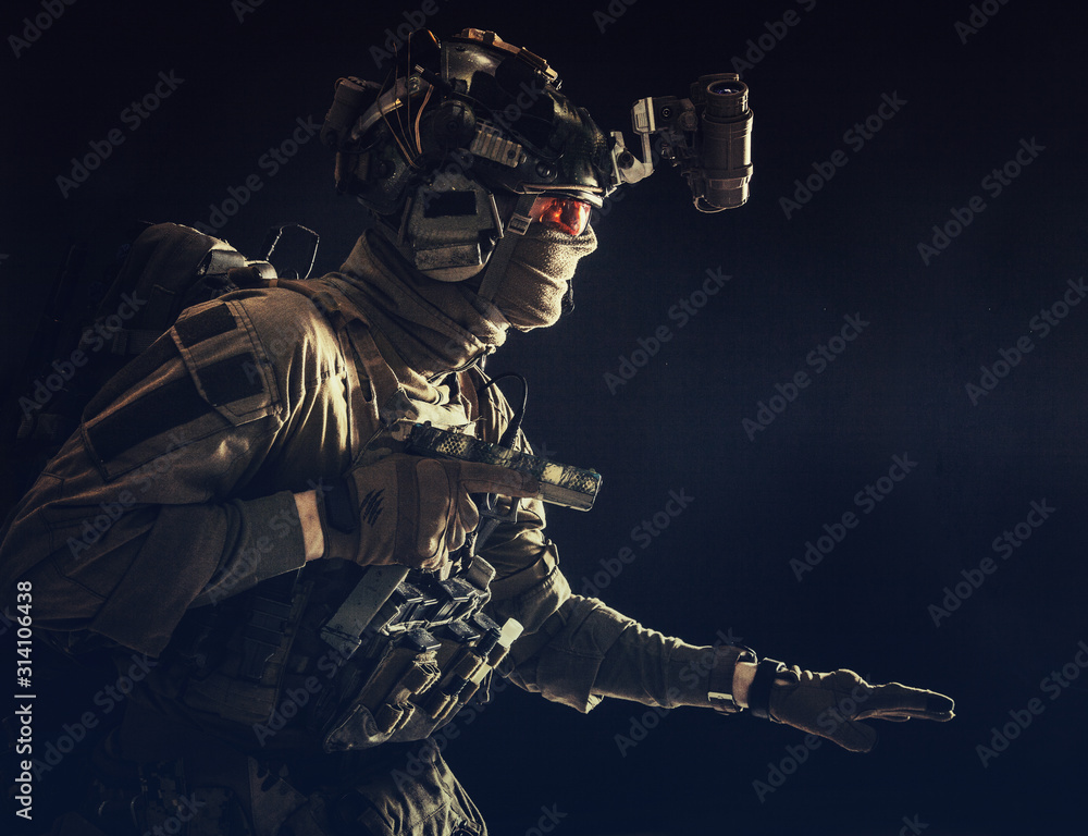 Army special operations soldier, security service fighter, commando ...