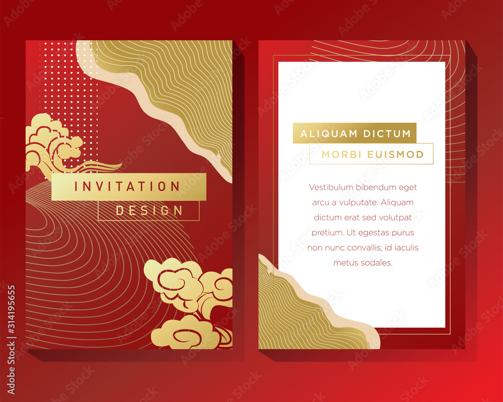 Red and Gold Design Stock Vector | Adobe Stock