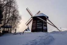 Snowy Windmill Free Stock Photo - Public Domain Pictures