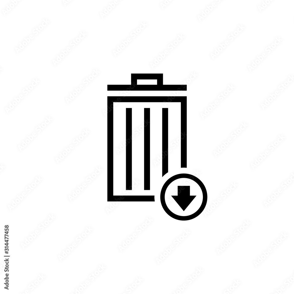 Reduce waste icon. Clipart image isolated on white background Stock ...
