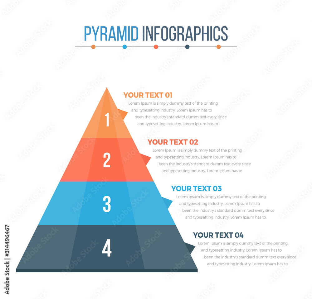 Pyramid Infographics Stock Vector | Adobe Stock