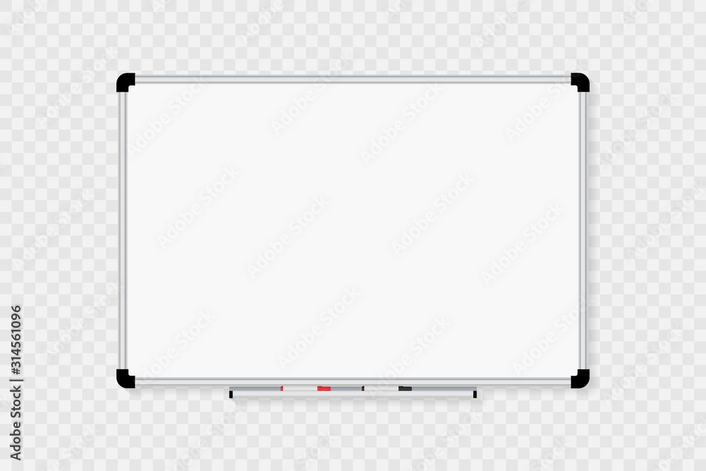 Whiteboard isolated on transparent background Stock Vector | Adobe Stock