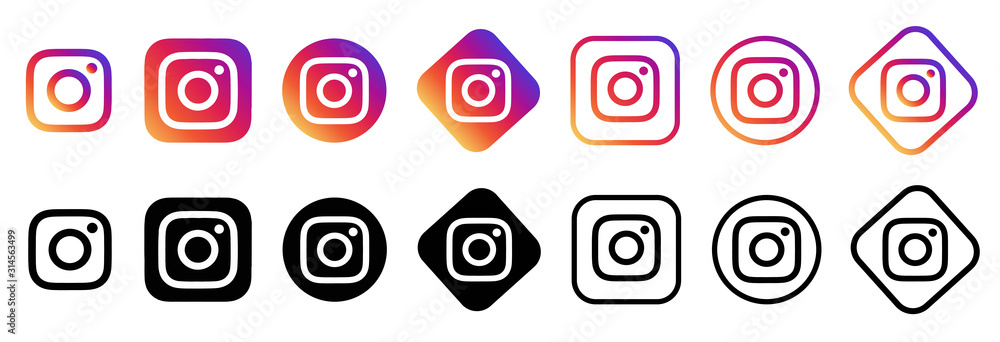 instagram logo Stock Vector | Adobe Stock