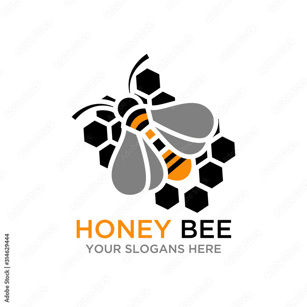 Honey Bee Icon Honey Flying Bee Insect Bugs Insects Free Logo Design ...