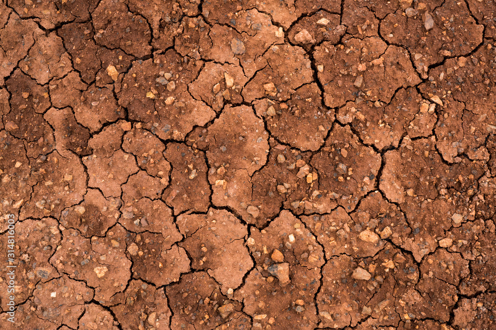 Texture of dried cracked clay. Macro background image of dried clay ...
