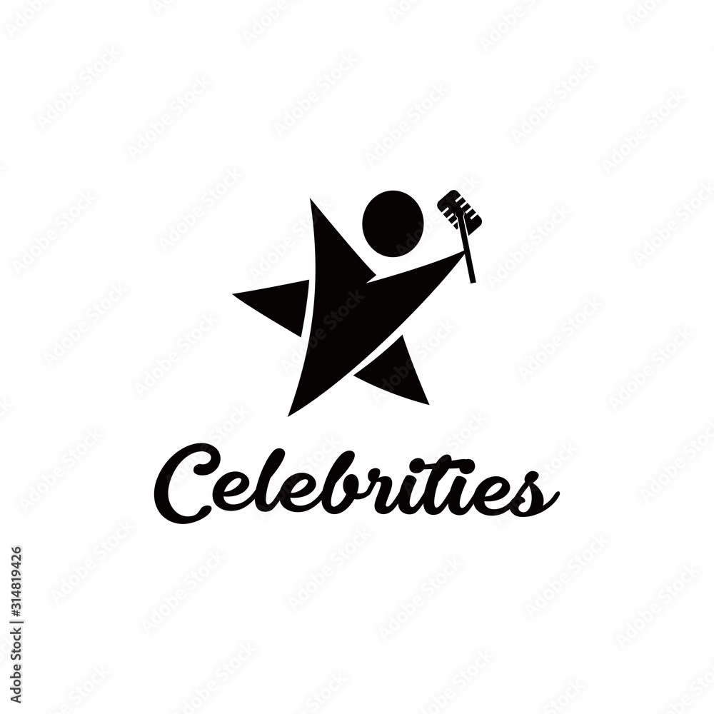 Celebrities logo. Star vector logo. celebrities, star, music, logo ...