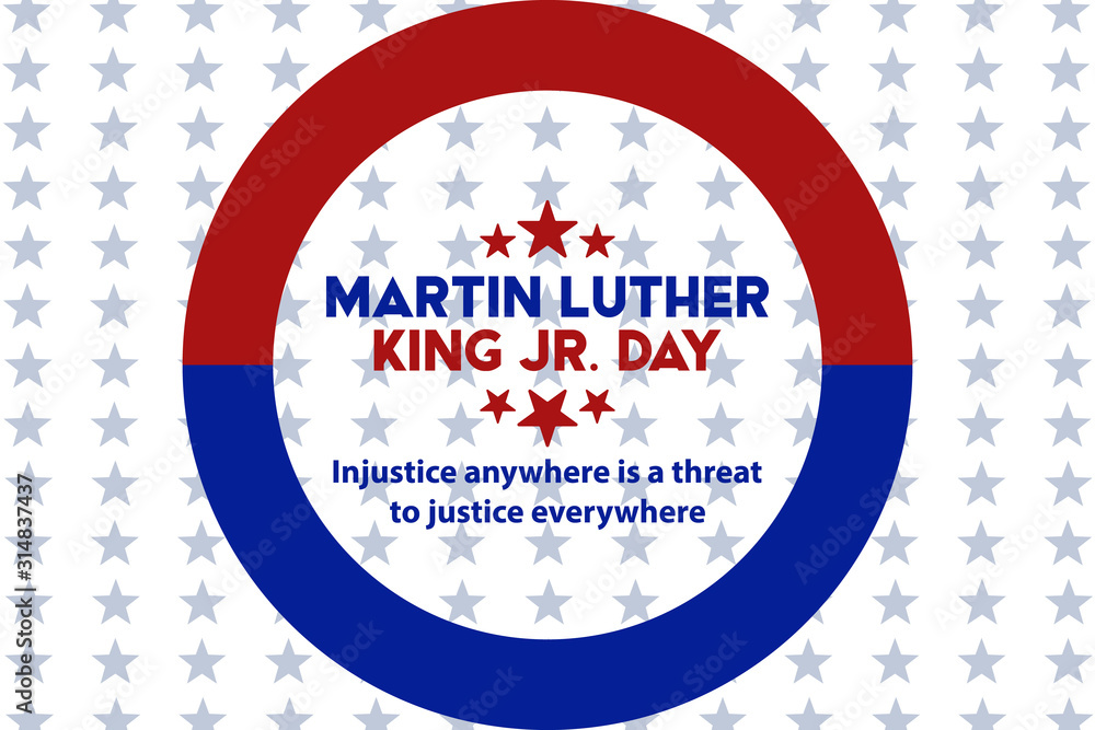 Martin Luther King Jr Day. Powerful inspirational quote. Poster, card ...
