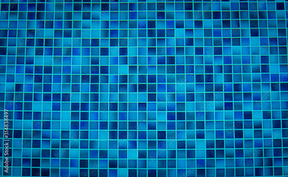 Photo Stock Blue tile pattern of swimming pool tiles. Pool tiles ...