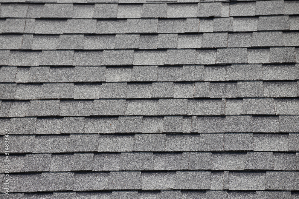 Roof shingles background and texture. grey and black asphalt tile of ...