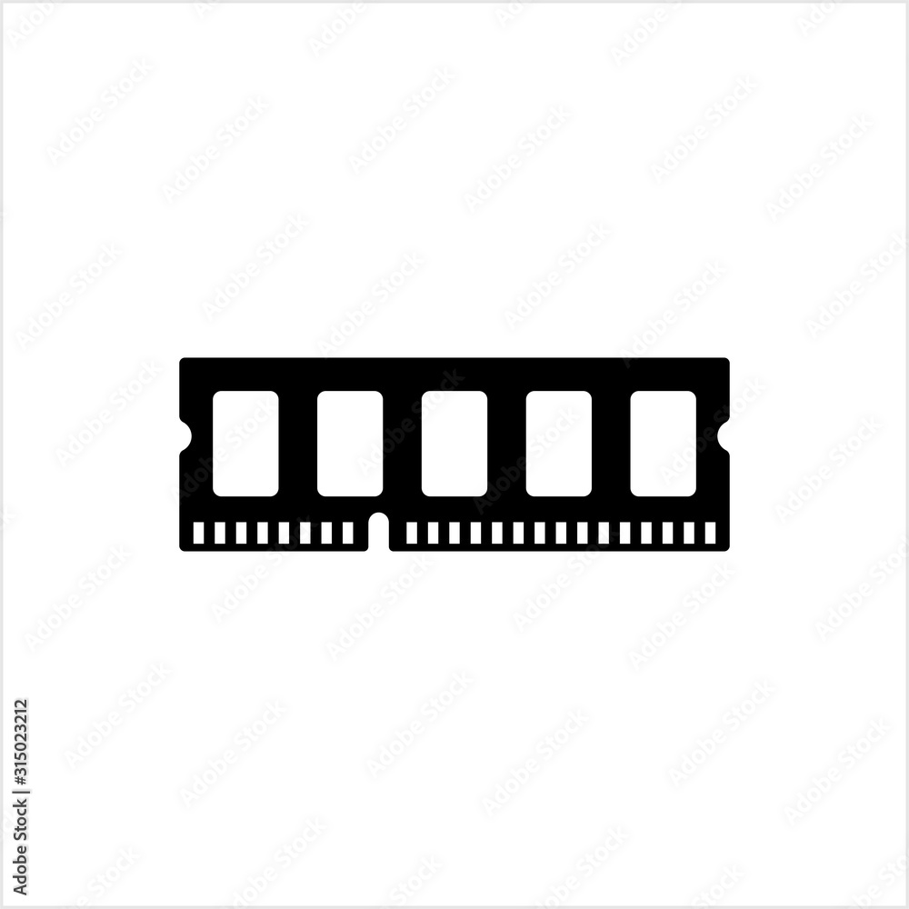 Ram Memory Icon, Computer Memory Chip Stock Vector | Adobe Stock