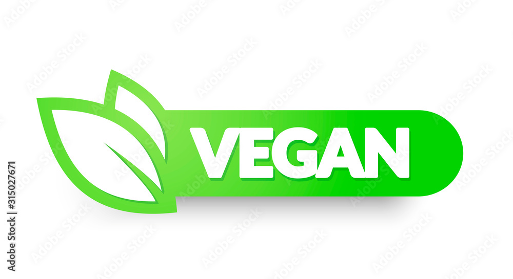 Vector Illustration Vegan Food Icon. Label Elements For Logos, Badges ...