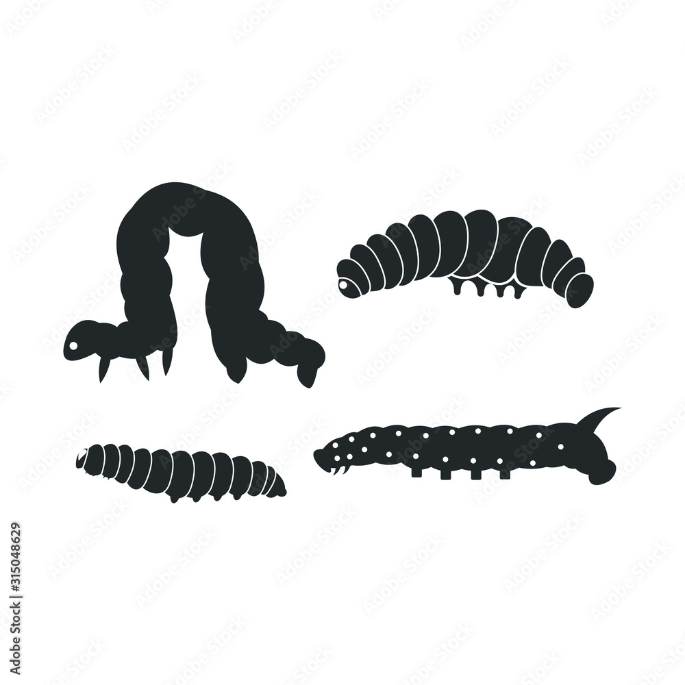 caterpillar icon template color editable. caterpillar symbol vector ...