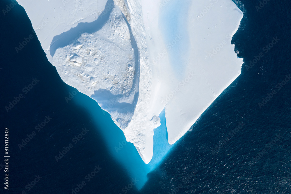 Drone point of view melting iceberg Greenland Stock Photo | Adobe Stock