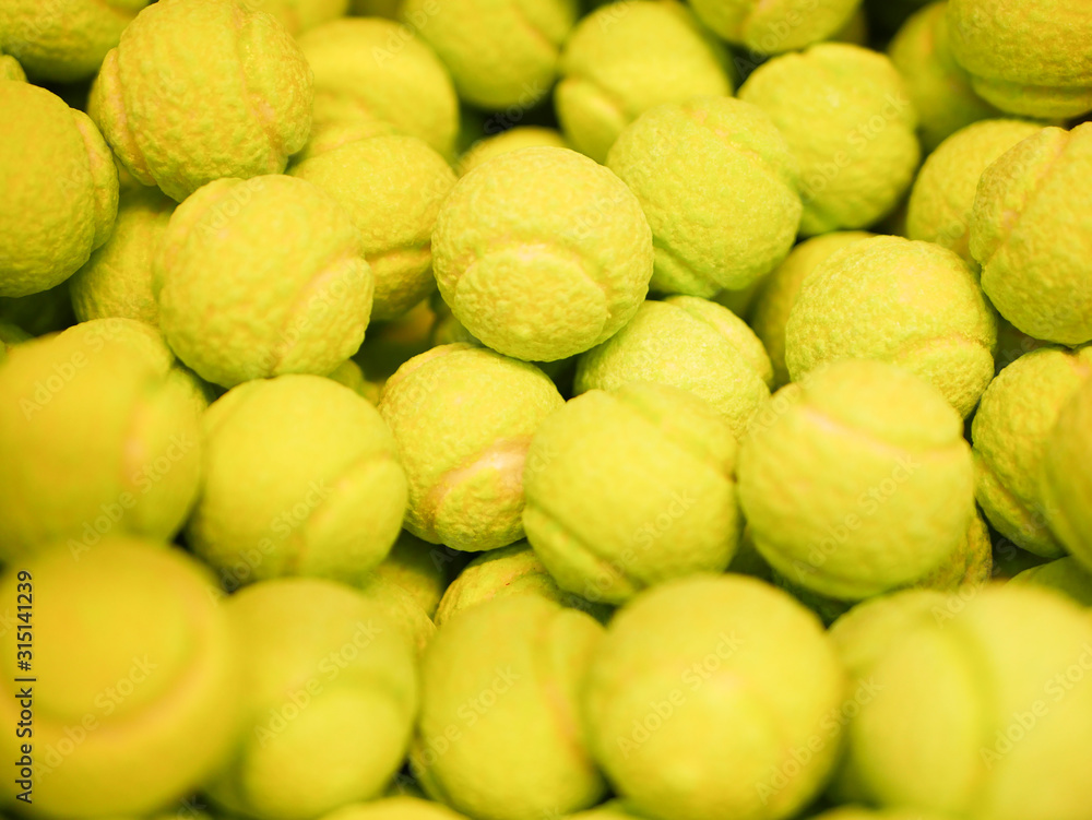 Sweets in the form of tennis balls. Multi-colored sweets. close-up ...