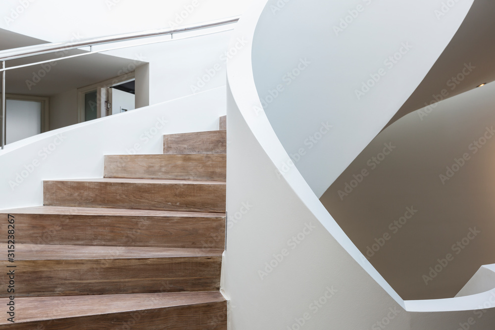 Modern luxury spiral staircase in home showcase interior Stock Photo ...
