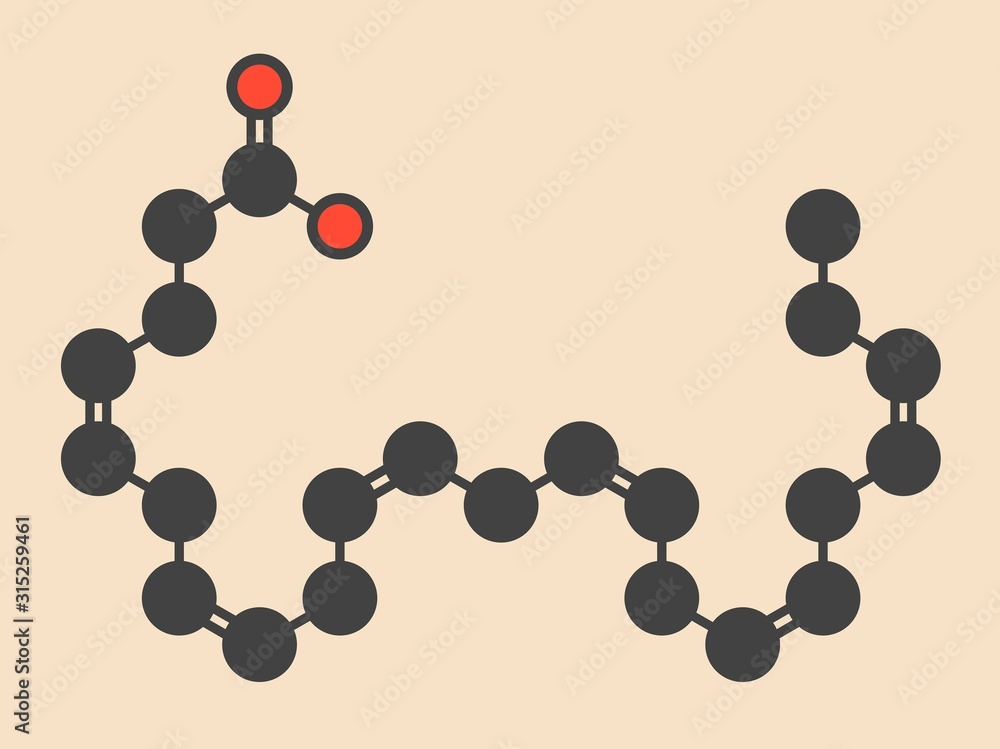 Cervonic acid molecule Stock Photo | Adobe Stock