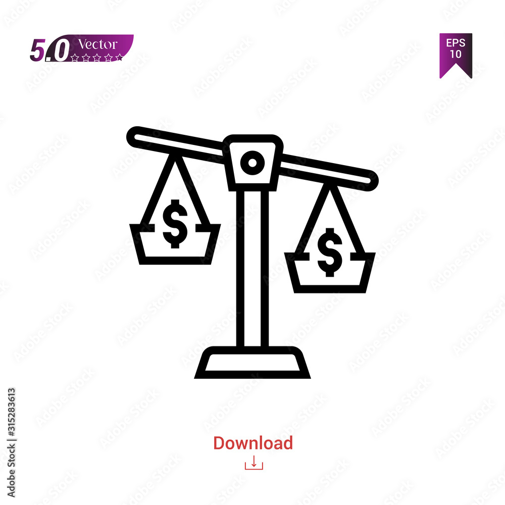 Image vectorielle Stock Outline injustice icon. injustice icon vector ...
