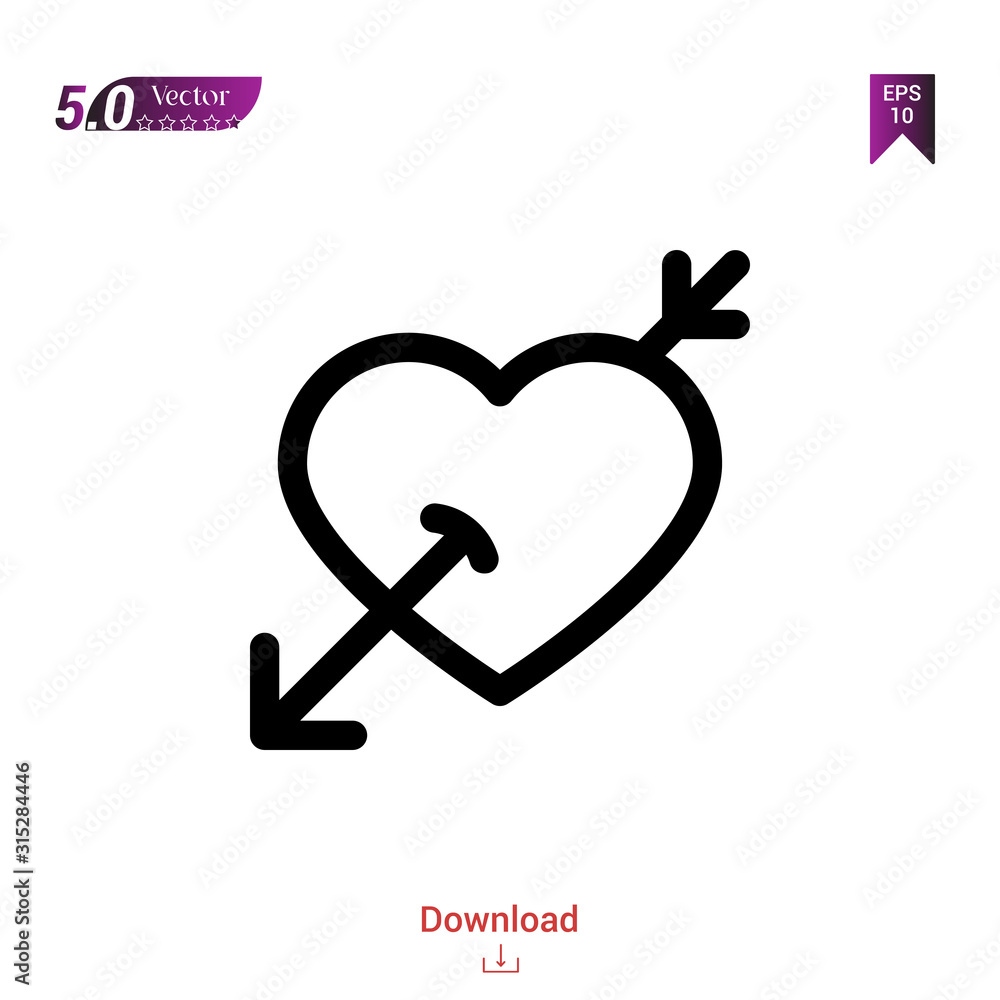 Outline heart icon. heart icon vector isolated on white background ...