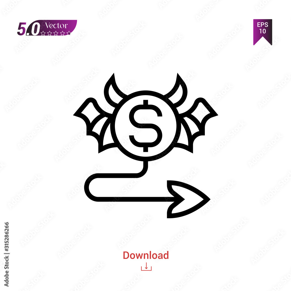 Outline provocation icon vector isolated on white background. Graphic ...