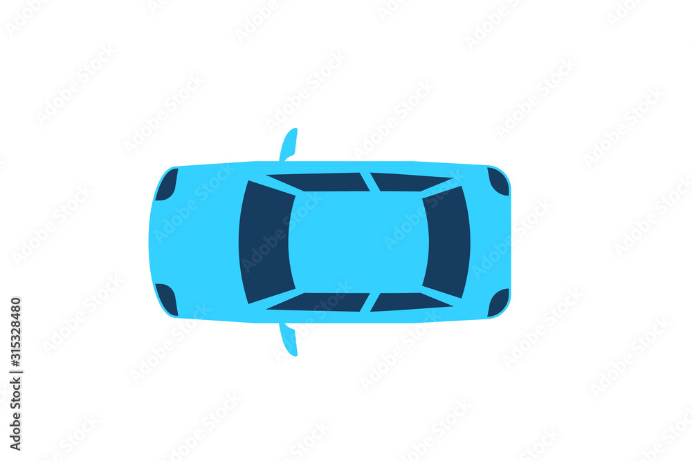 Cars top view icon. Clipart image isolated on white background Stock ...
