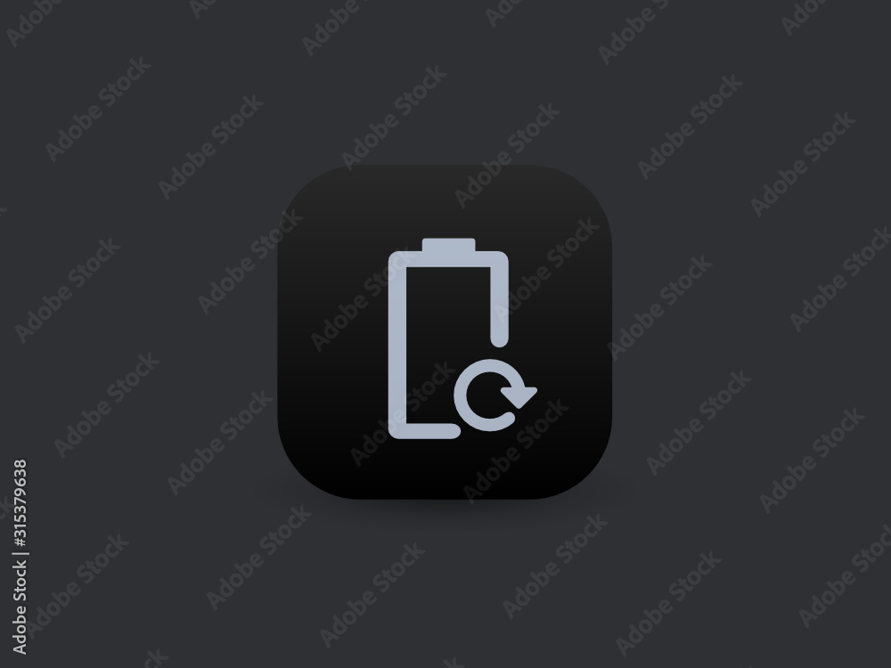 Recharge Battery - App Icon Stock Vector | Adobe Stock