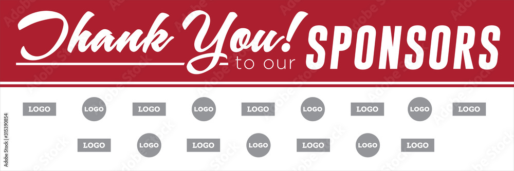 Sponsor Banner Template | Layout for Banner with Sponsor Logos | Print ...