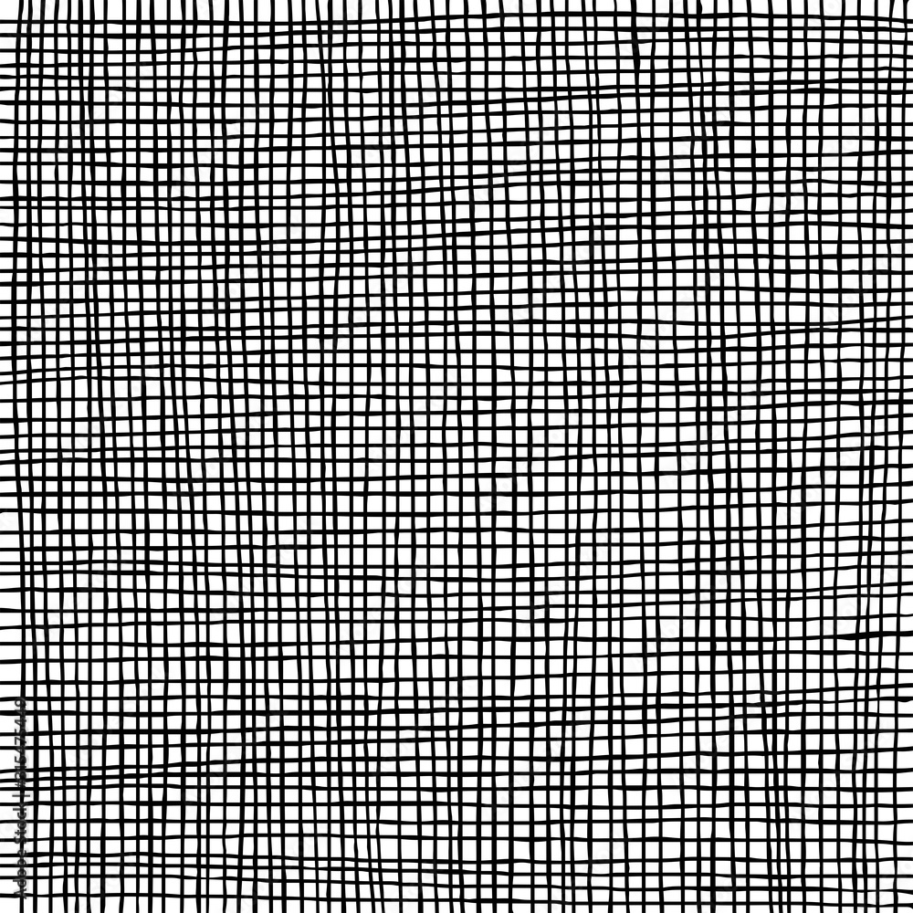 Hand drawn grid texture. Thin black lines on white background. Sketch ...