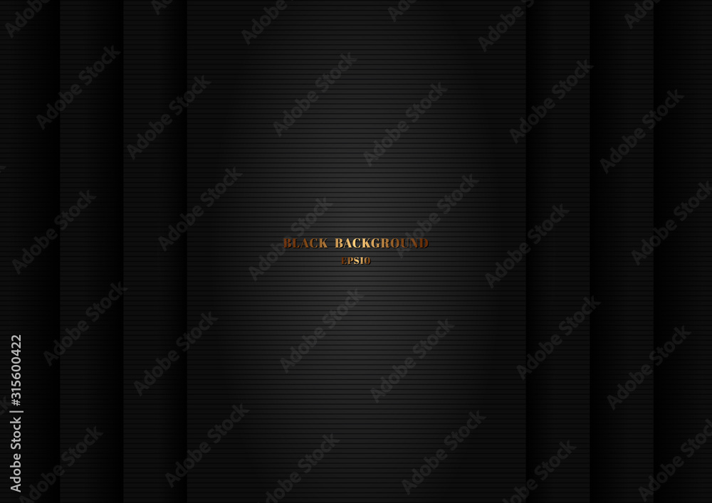 Abstract black shiny layer with stripes lines texture background ...