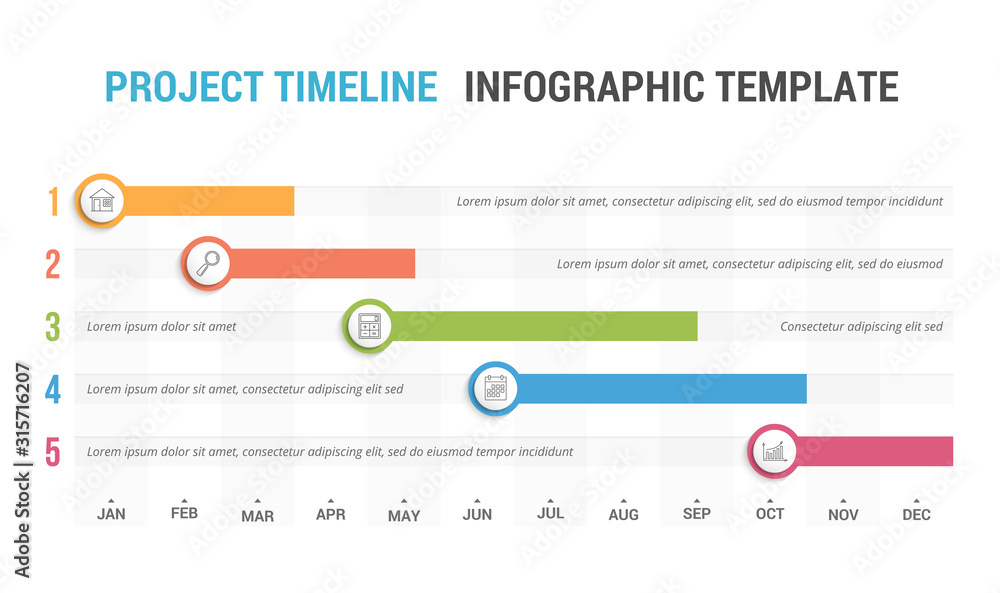 Timeline Infographics Stock Vector | Adobe Stock