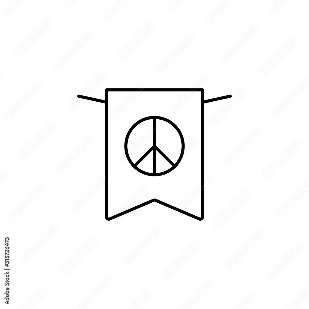 activist, activism, shapes and symbols, protest line icon. Elements of ...