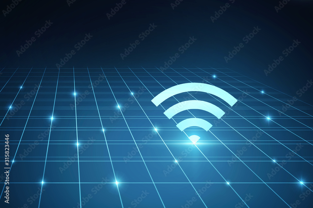 2d illustration WiFi symbol Stock Illustration | Adobe Stock