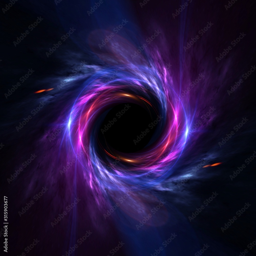 black hole, science fiction wallpaper. Beauty of deep space. Colorful ...