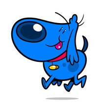 Funny Blue Cartoon Dog Free Stock Photo - Public Domain Pictures