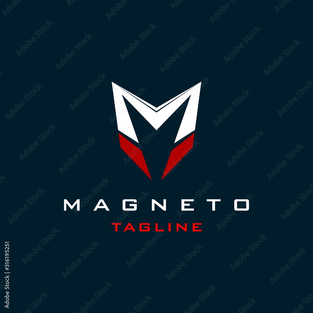 Vector de Stock letter M logo design inspiration . magnet logo design ...