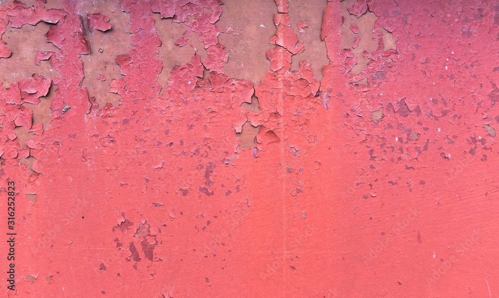 Old Rusty painted metal background. Red Peeling paint texture. Stock Photo | Adobe Stock