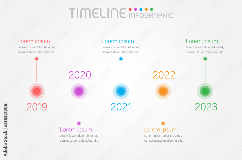 Infographic timeline roadmap on grey background Stock Vector | Adobe Stock