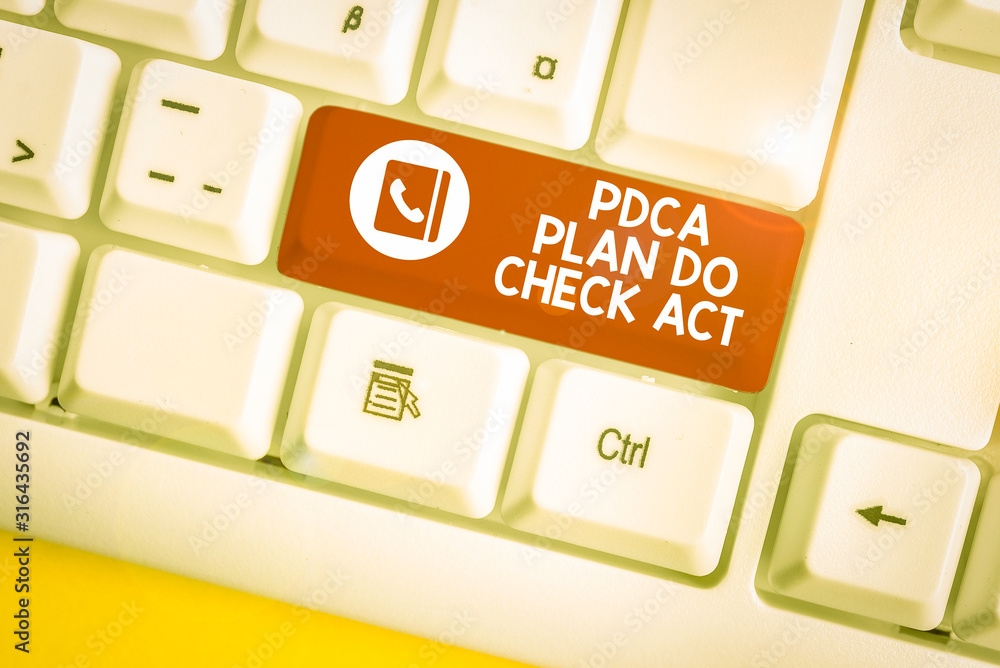 Handwriting text Pdca Plan Do Check Act. Conceptual photo Deming Wheel ...