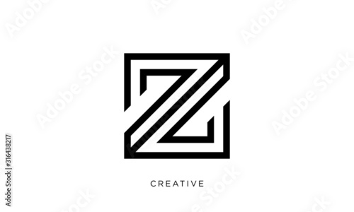 z logo design icon vector symbol Stock Vector | Adobe Stock