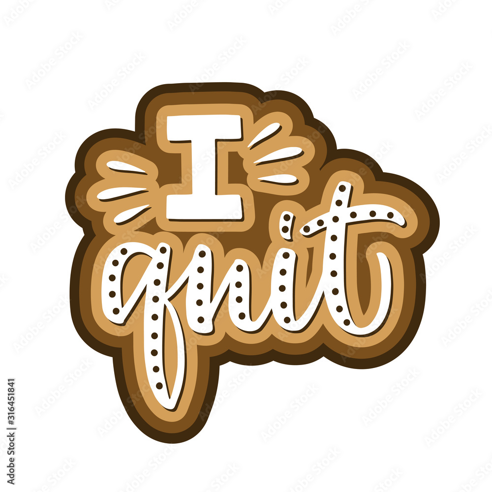 Vector lettering illustration of I quit. Letters isolated on white ...