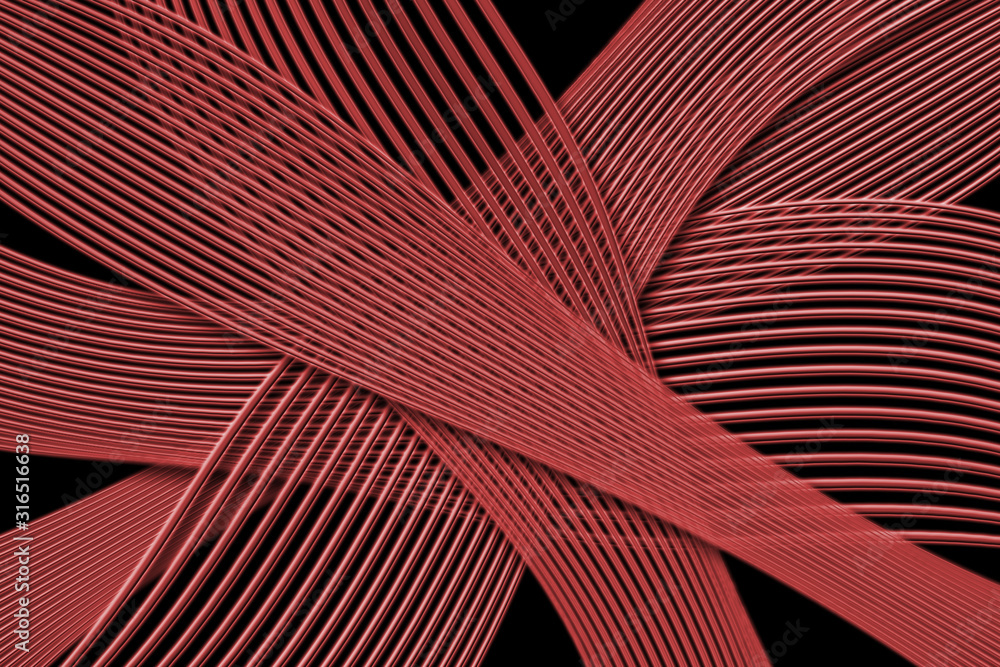 Fondo negro con lineas y redes curvas rojo. Stock Illustration | Adobe ...