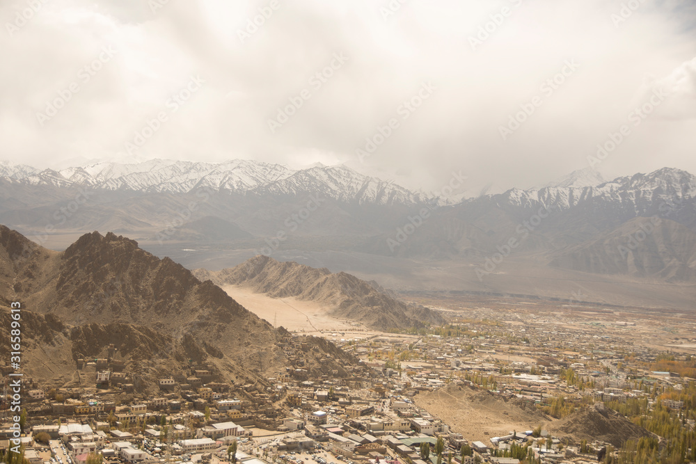 City of leh, ladakh in the indian himalayas Stock Photo | Adobe Stock