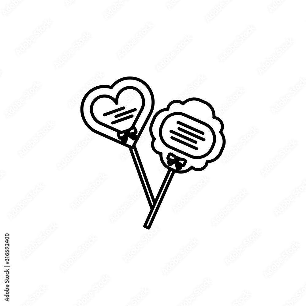 banner line icon. Elements of wedding illustration icons. Signs ...