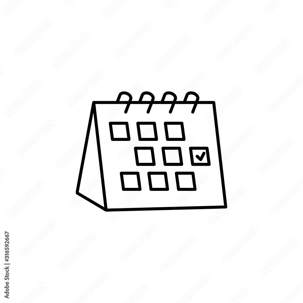 calendar line icon. Elements of wedding illustration icons. Signs ...